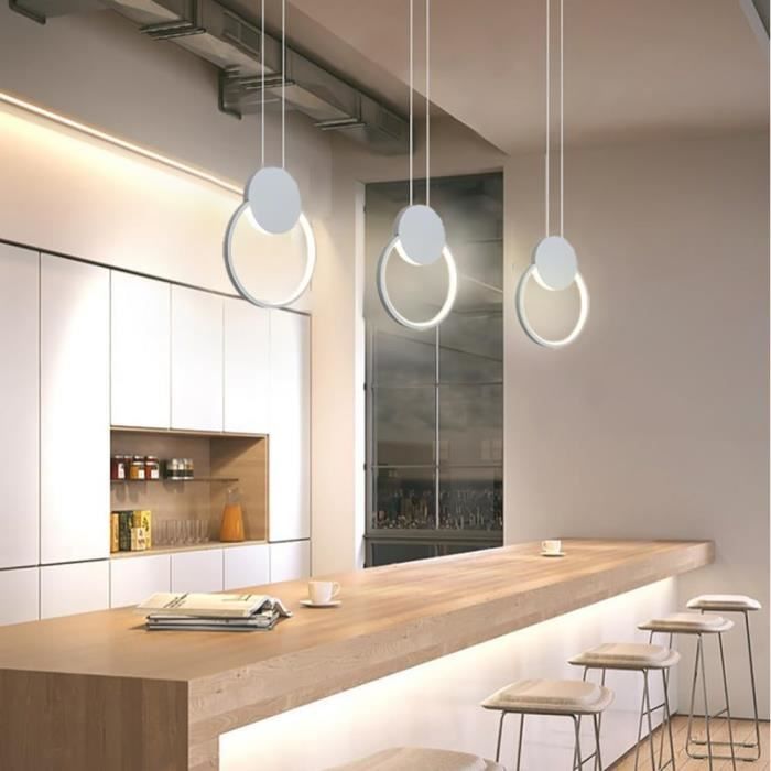 Lustre Led Ronde 11W Suspension Luminaire Moderne Plafonnier En ...