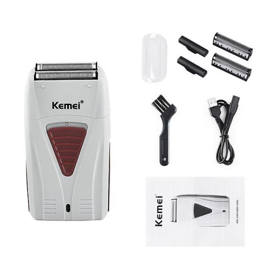 Lame KM-3382 - Kemei Rechargeable Électrique Rasoir pour Hommes Sans ...