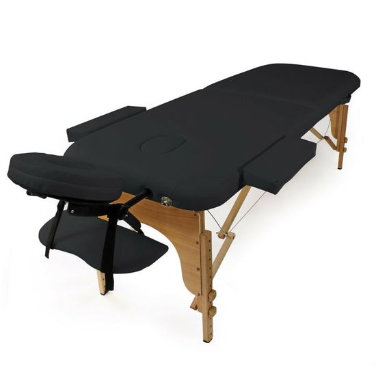 Table de massage 2 zones pliable 150 kg accoudoirs cosmetique reglable noir - Cdiscount Santé ...