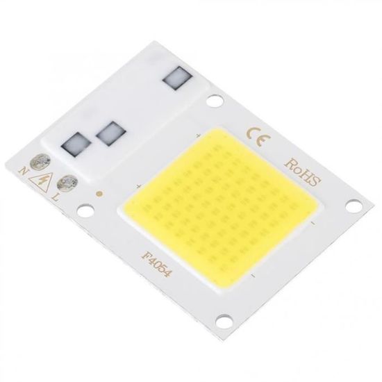 Puce LED COB haute tension, 50W, 220V, blanc froid, pour projecteur, lampe TAMIS - KYS01357 ...