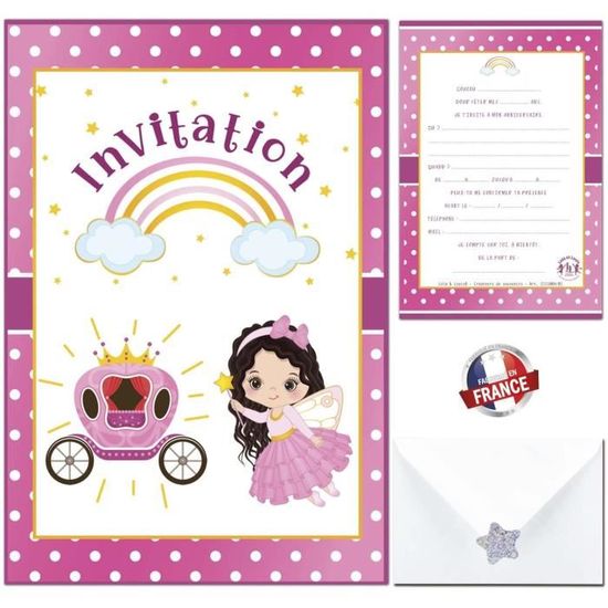 Invitation De Fete - Limics24 - Anniversaire Fille Princesse Carrosse ...