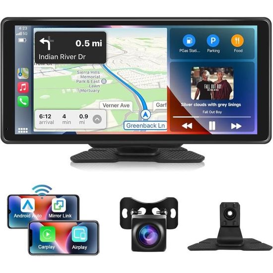 10,36 Pouces Écran Carplay Voiture Avec Android Auto Sans Fil, Moniteur ...