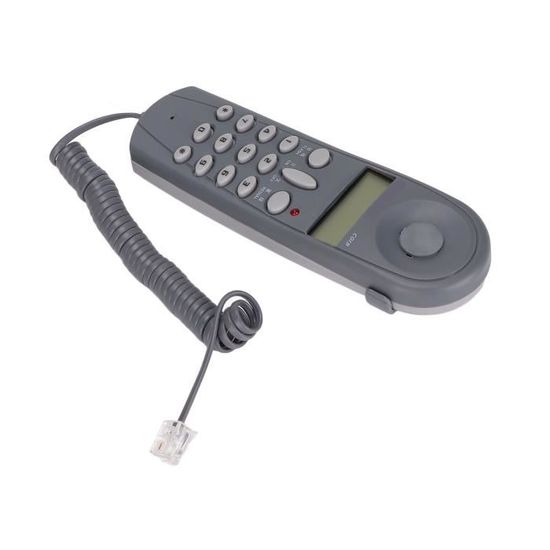 Téléphone fixe mural ZJCHAO C019 - Téléphone Filaire - Noir - 2 x ligne ...