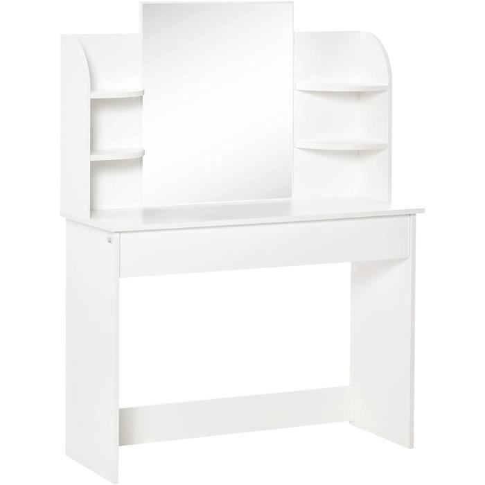 HOMCOM Coiffeuse Design Contemporain Table de Maquillage MultiRangement ... HOMCOM Coiffeuse Design Contemporain Table de Maquillage MultiRangement ...