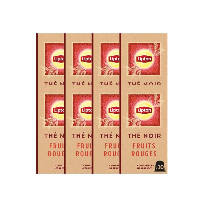 Lipton - Lot de 80 Capsules FRUITS ROUGES - 8x10 - Cdiscount Au quotidien