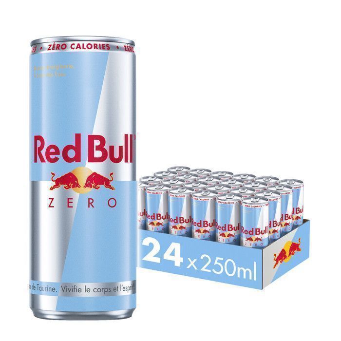 Boisson énergisante zéro calories Red Bull - Red Bull Zero - 24x250ml ...