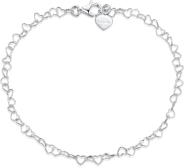 Amberta Bracelet Coeur en Argent Sterling 925 pour Femme92 - Achat ...