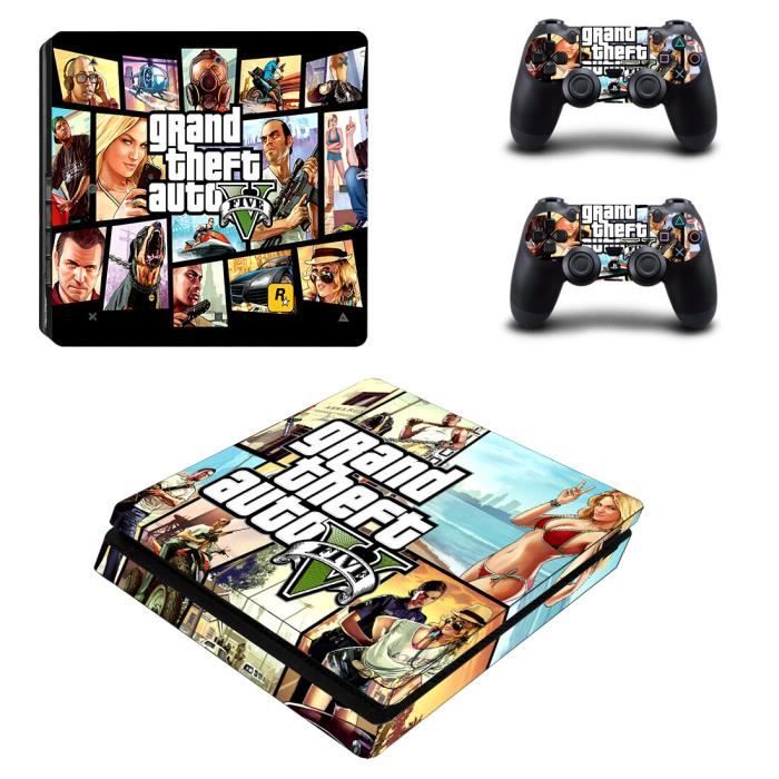 Lac bleu - Grand Theft Auto V GTA 5 PS4 Slim Skin Sticker Cover pour ...