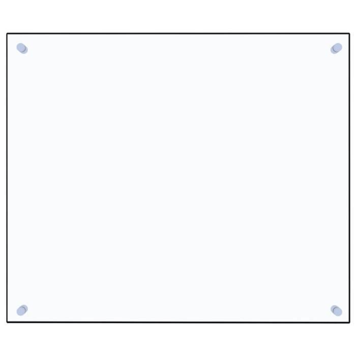 Dosseret de cuisine Transparent 70x60 cm Verre trempé ...