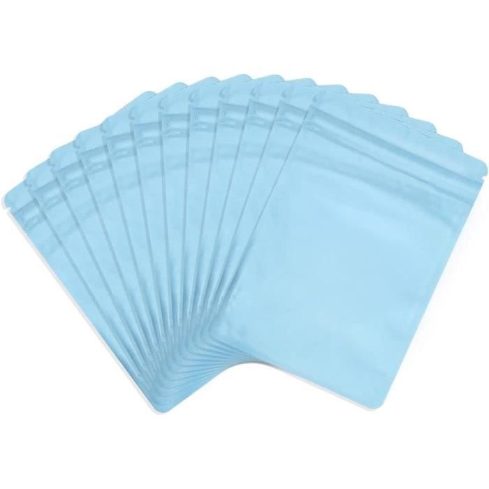 50 Pcs Sachets Aluminium Zip Opaque Refermable, Sachet Alimentaire avec ...