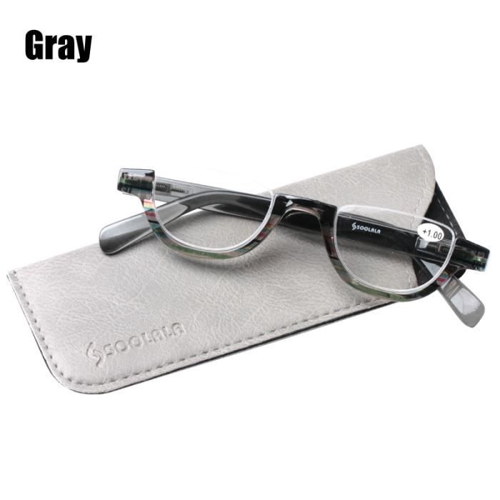 Dioptrie +1,75 - Gris - lunettes de lecture à semi bords pour hommes et ... Dioptrie +1,75 - Gris - lunettes de lecture à semi bords pour hommes et ...