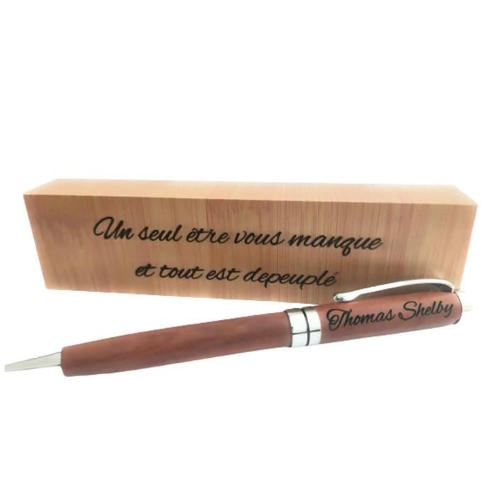 Stylo En Bois Luxe Personnalisé + Coffret Cadeau En Bois Gravé-Cadeau ...