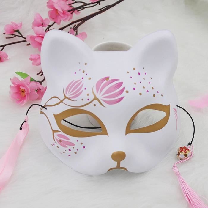 Masque De Chat Sakura Fox Mask, Pour Halloween Costume Cosplay, Kimono ...