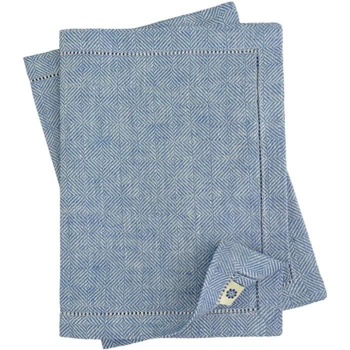 Lot De 2 Set De Table Napperons De Table En Lin Ajouré Scandi - 100% ...