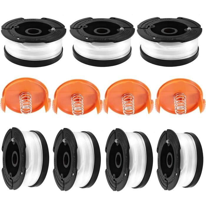 Bobine Fil Coupe Bordure pour Black et Decker Coupe-Bordures,Bobines A6481 A6485 Compatible avec ...