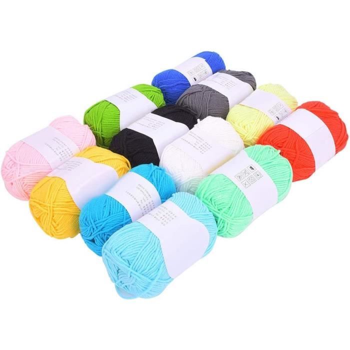Fil de coton au lait, fil à tricoter au crochet de couleur naturelle ...
