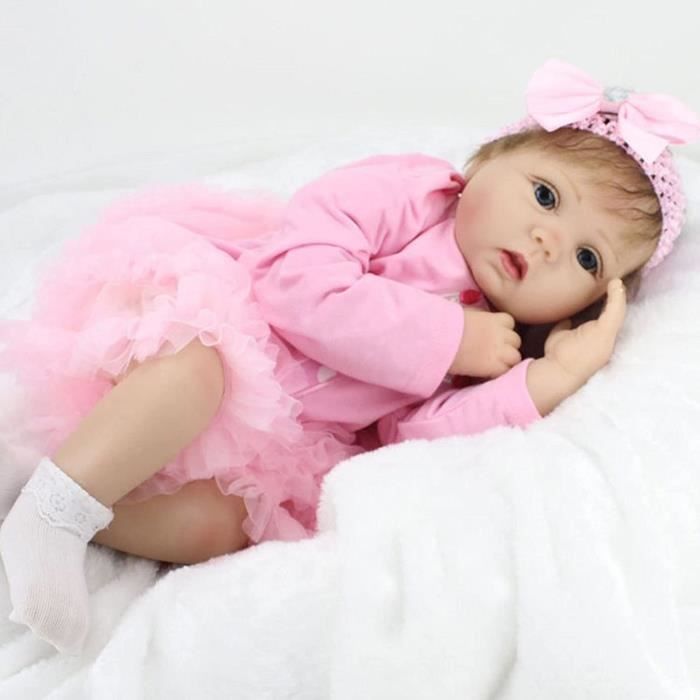 ZIYIUI Raliste Poupe Reborn 22 Pouces 55cm Reborn Baby Dolls Silicone ...