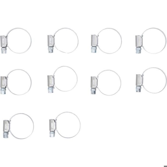 Collier de durite en inox - BGS TECHNIC - Lot de 10 - Largeur 9mm ...