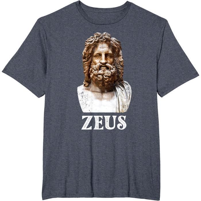 Zeus Ancienne Mythologie Grecque Dieu Buste Statue Figurine T-Shirt ...