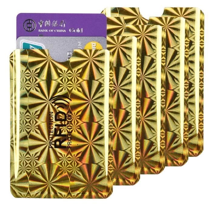 Porte-Cartes CRAZE QWW3C 5 PCS Colors RFID Anti-Piracy Bank Card Holder ...