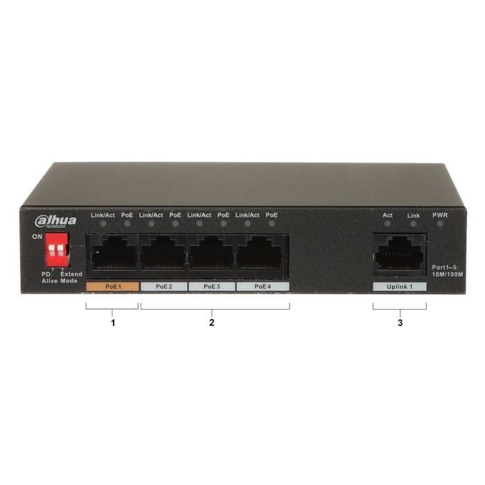 Switch PoE 4 ports non-manageables 10/100 Mbps - Cdiscount Informatique