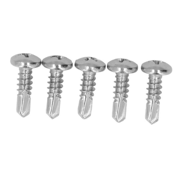 Duokon Vis autoperceuses à tête ronde Vis Perceuses, Vis Autoperceuses 4,8 X 16 Mm 200 PièCes ...