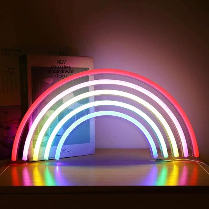 Arc-En-Ciel Néon Led - Panneau Lumineux Usb - Éclairage Coloré - Néon D ...