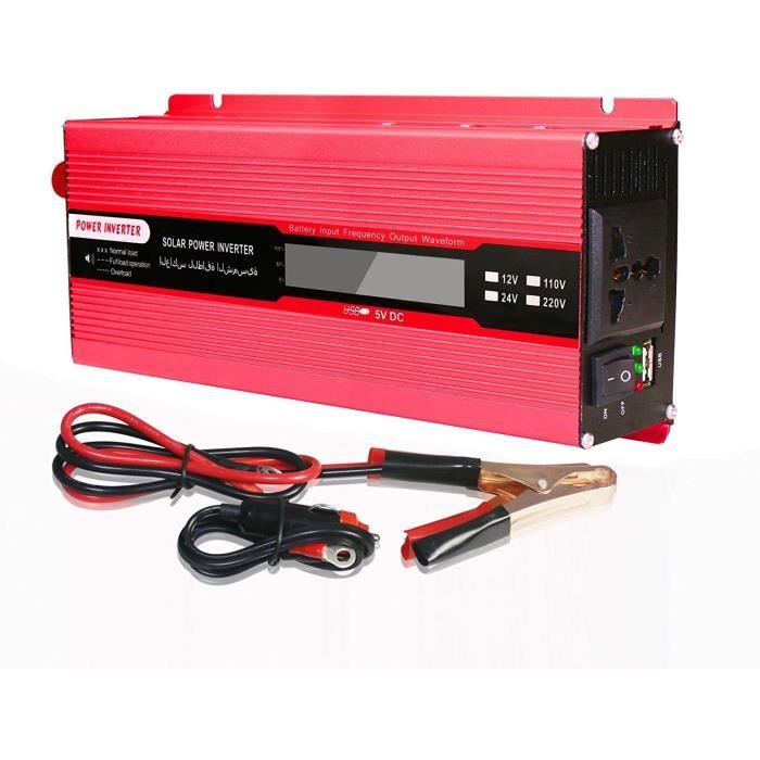 Onduleur 2000W, Alimentation Continue 12V à 110 / 220V avec Prises ...