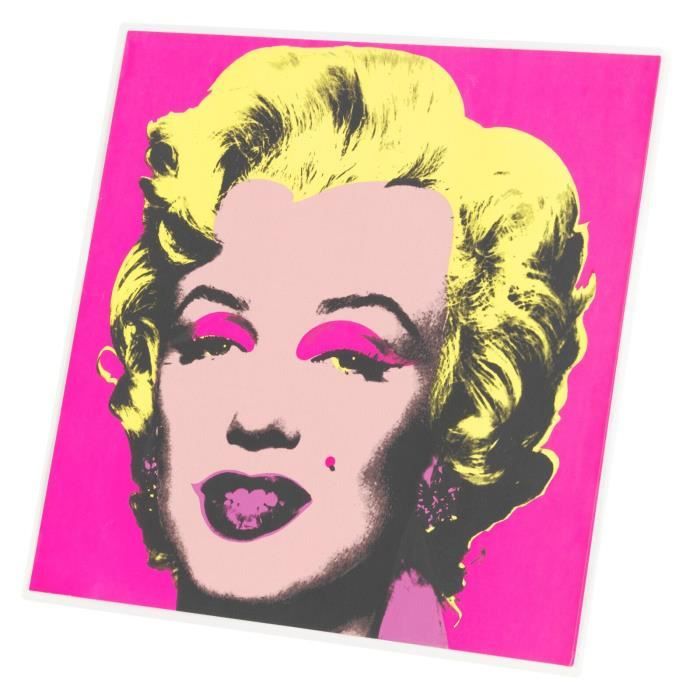 Tableau Décoratif Andy Warhol Portrait Marilyn Monroe Pin Up Rose Pop