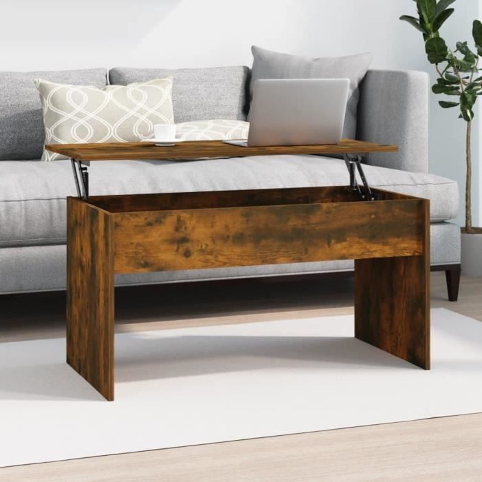 Lisa Table basse Chêne fumé 102x50,5x52,5 cm Bois d'ingénierie 84399 ...