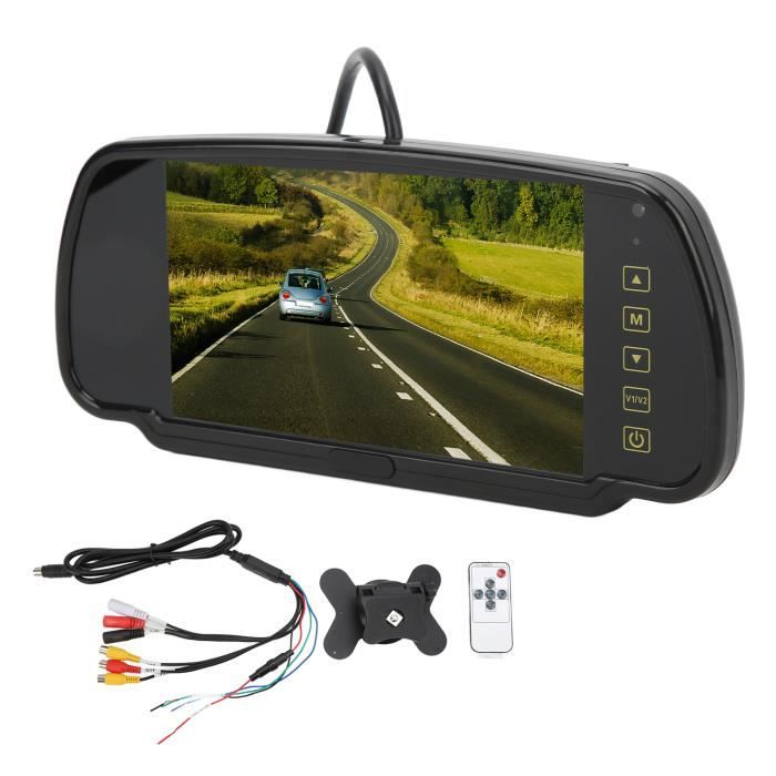 Garosa Moniteur d'écran de rétroviseur 7 pouces AHD rétroviseur écran moniteur caméra de recul ...