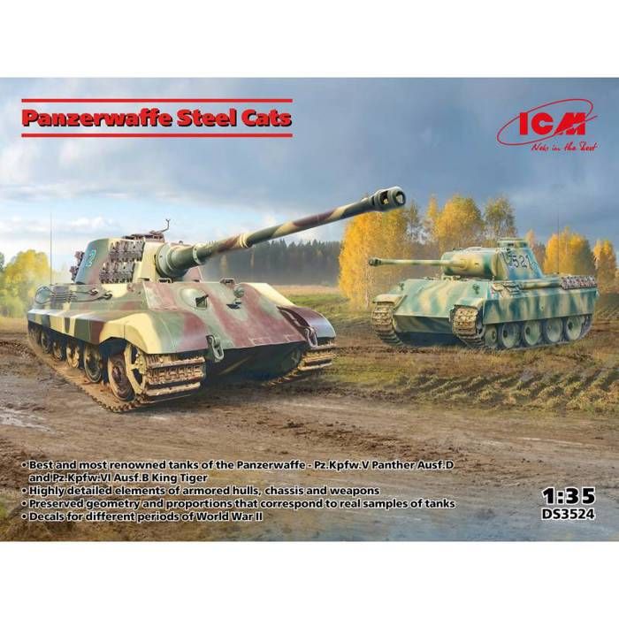 ICM - Maquette Char Panzerwaffe Steel Cats |icm|ds3524| 1:35 Maquette Char Promo - Ref : 15190 ...