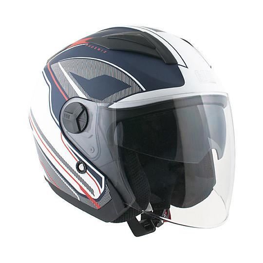 CASQUE JET CGM 130G PHOENIX BLEU ROUGE BLANC - Cdiscount Auto