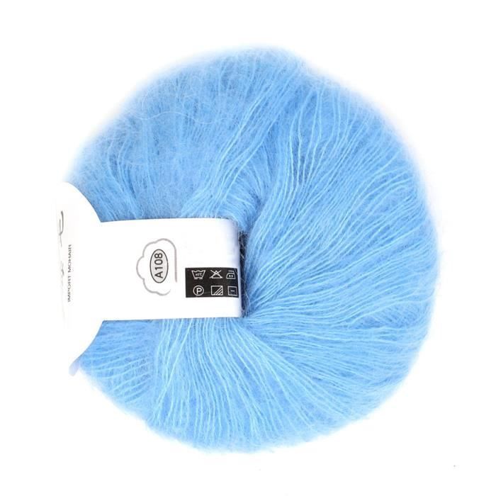 Qiilu Mohair d'Angola doux Tricot de Fil Long en Laine Mohair Doux d ...