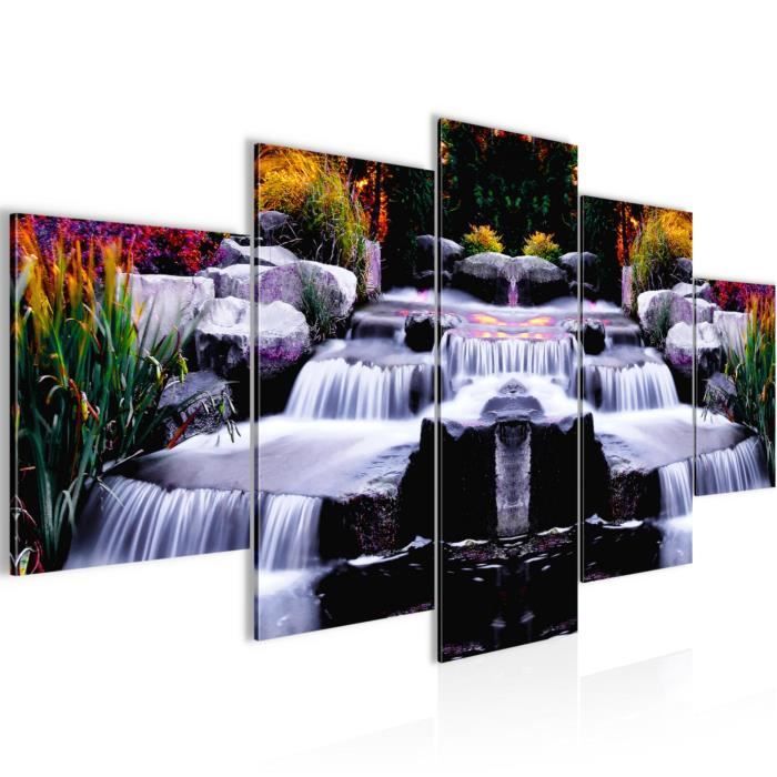 Runa art Tableau Décoration Murale Cascade 200x100 cm - 5 Panneaux Deco ...