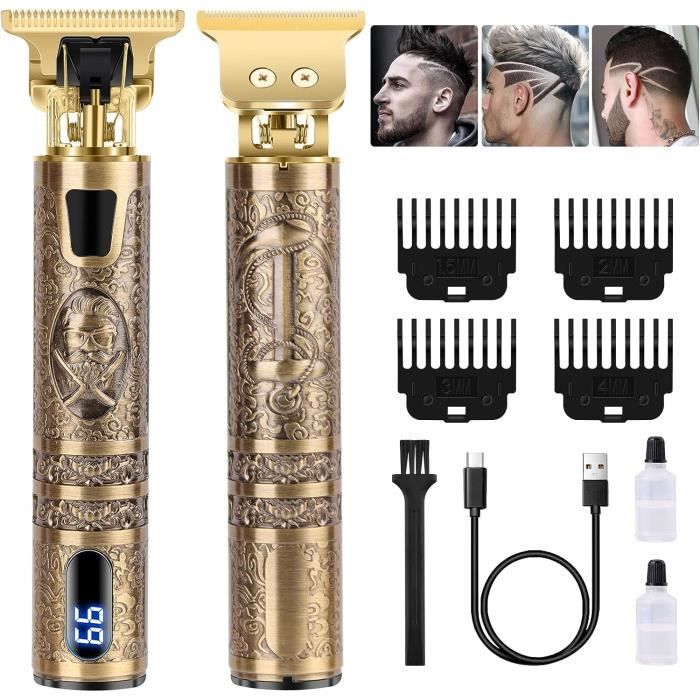 Tondeuse Cheveux Hommes, Tondeuse Barbe Et Cheveux Sans Fil Et Haute Précision, Professionnelle ...