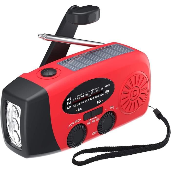 Radio Manivelle Solaire, Am-Fm Self Powered Radio, D'Urgence Lampe De ...