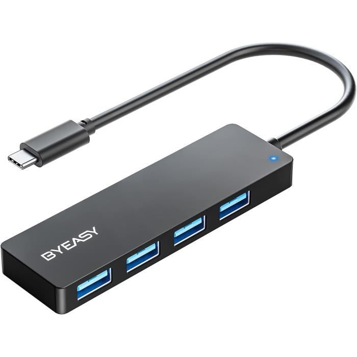 Hub Usb C Vers Usb 3.0 Avec 4 Ports, Répartiteur Usb C Portable Ultra ...