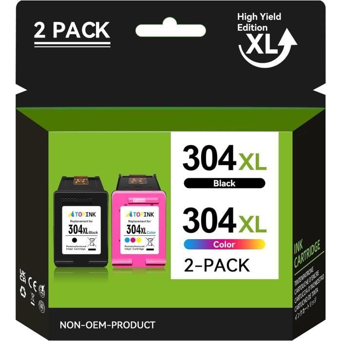 304Xl Cartouches D'Encre Remanufacturées Pour Cartouche Hp 304 Xl Noir ... 304Xl Cartouches D'Encre Remanufacturées Pour Cartouche Hp 304 Xl Noir ...