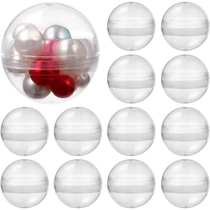 100Pcs Mini Boule En Transparente Boule À Remplir Transparente Boules D'Ornements En Transparent ...