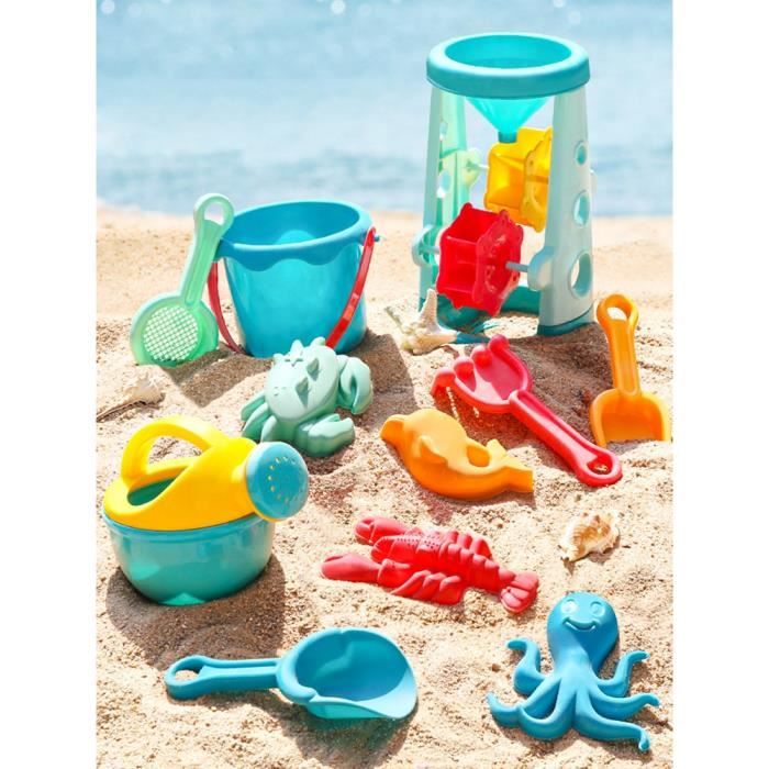 JOUET DE PLAGE,11 PCS--Jeu de sable'été pour enfants, Kit de bac à ...