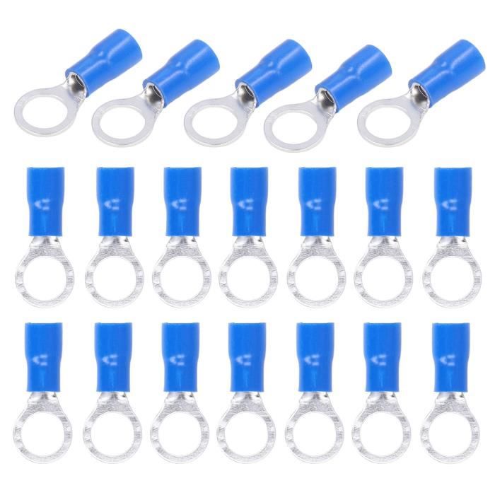 Zerone Connecteurs à sertir pour fil électrique 50pcs cosses à anneau isolées connecteurs à ...