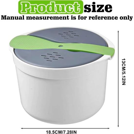 Cuiseur à riz micro-ondes : cuiseur à riz micro-ondes de 2 l, cuiseur ...