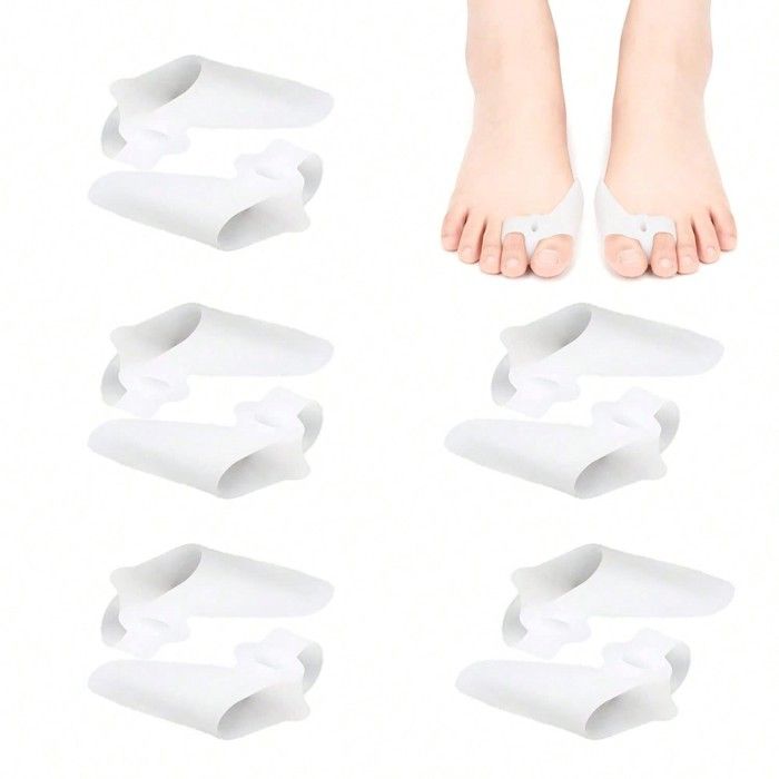 5 paires d'écarteurs d'orteils, correction en silicone, attelle ...