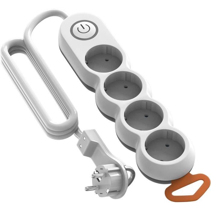 Bloc multiprise & Zenitech Fiche mâle 2P+T 16A extra plate Blanc.[G978 ...