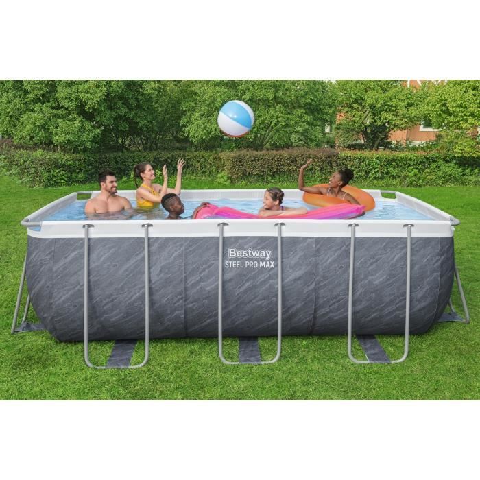 Kit Piscine hors sol tubulaire BESTWAY - Steel Pro Max - 412 x 201 x ...