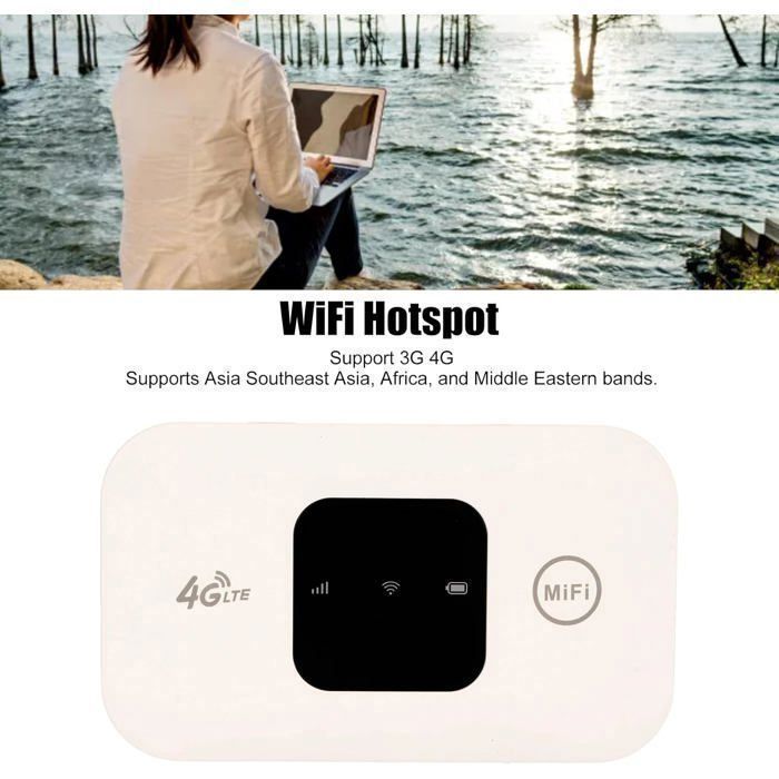 Hotspot mobile WiFi 4G LTE 3G/4G : 10 utilisateurs, emplacement SIM ...