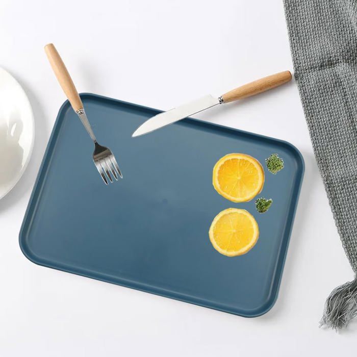 Plateau Service Plastique Rectangulaire Lot de 2 - 2 pièces, blanc ...