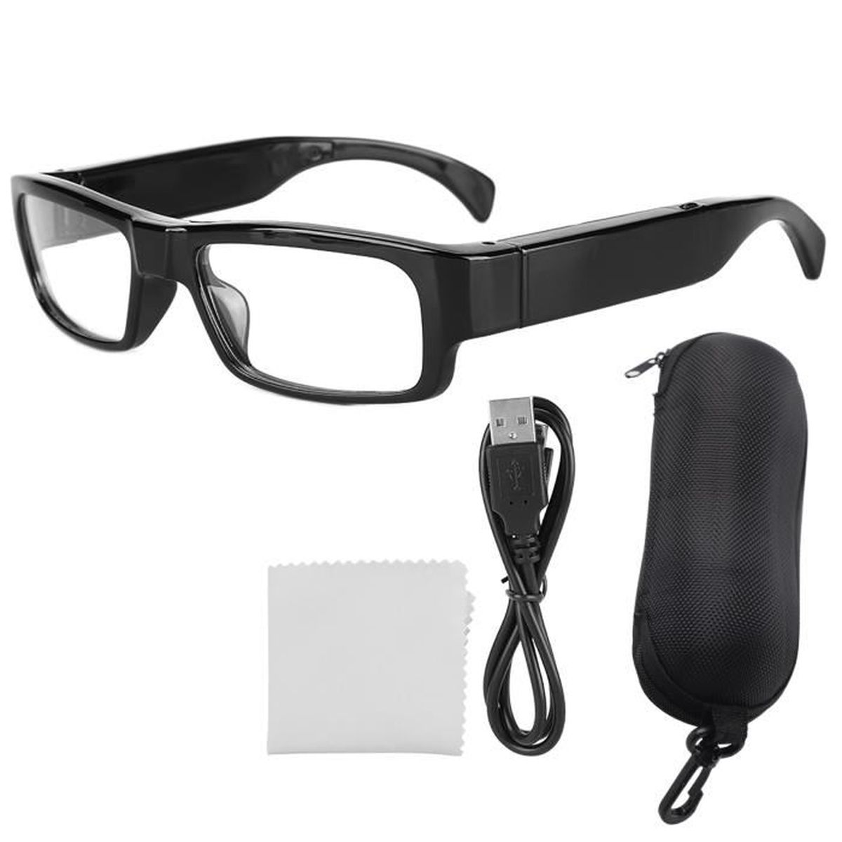 Mini caméscope DVR Enregistrement vidéo Mini caméra lunettes de soleil ...