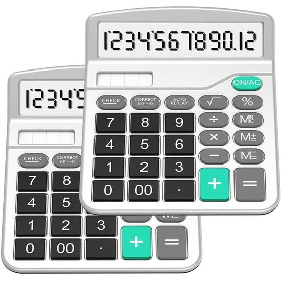 Splaks, Calculatrice 12 Chiffres - Fonction Standard pour Bureau ...